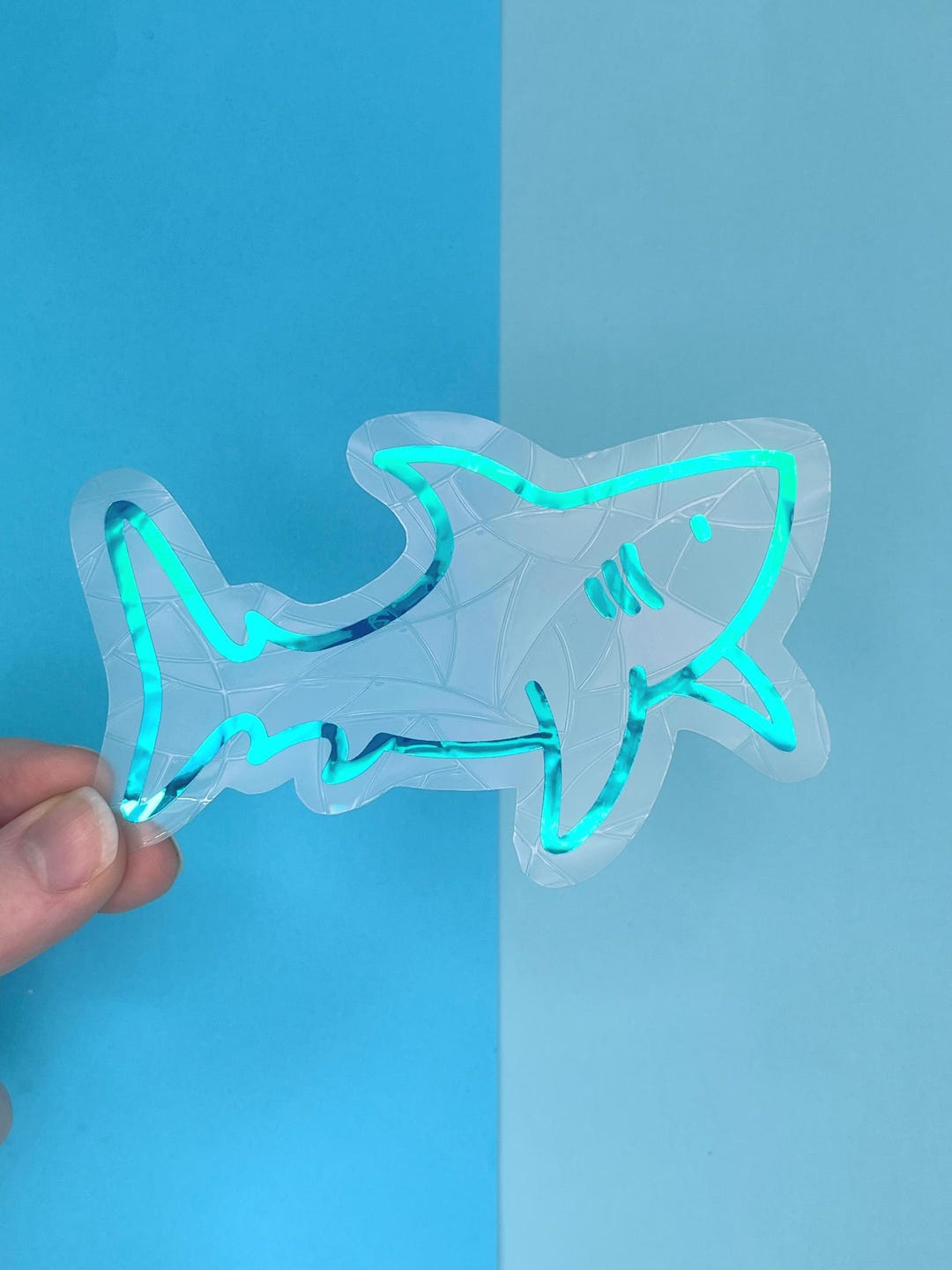 Larry the Shark Suncatcher Decal // Rainbow Window Cling, Shark Window ...
