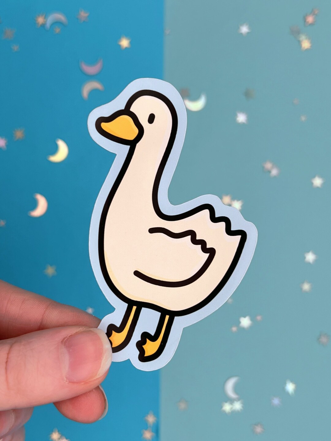Stan the Goose Glossy Sticker: Bird Die Cut Sticker - Etsy