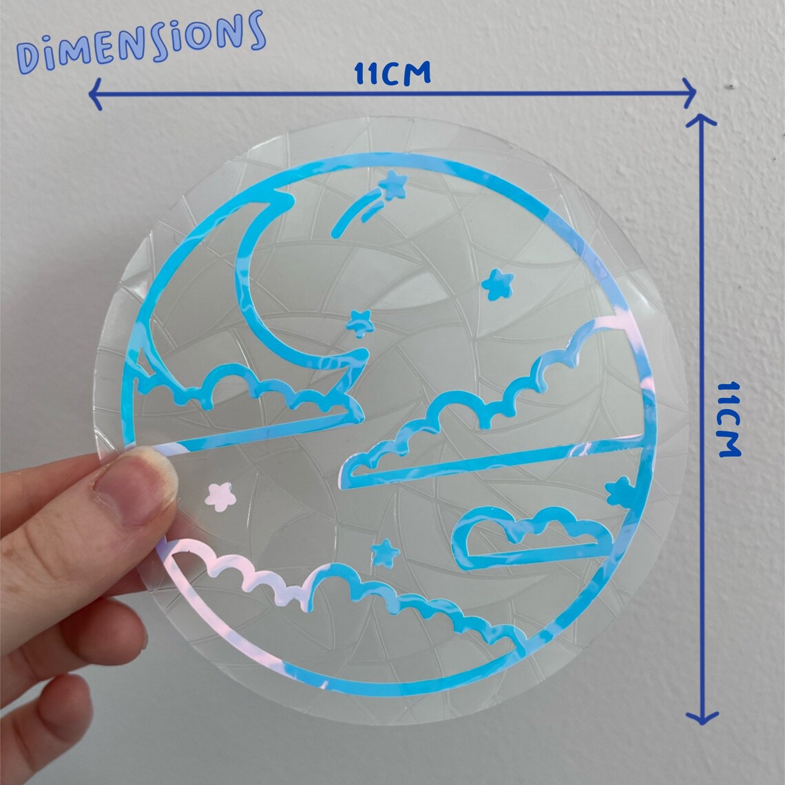 Night Sky Suncatcher // Suncatcher Sticker Window Decal - Etsy