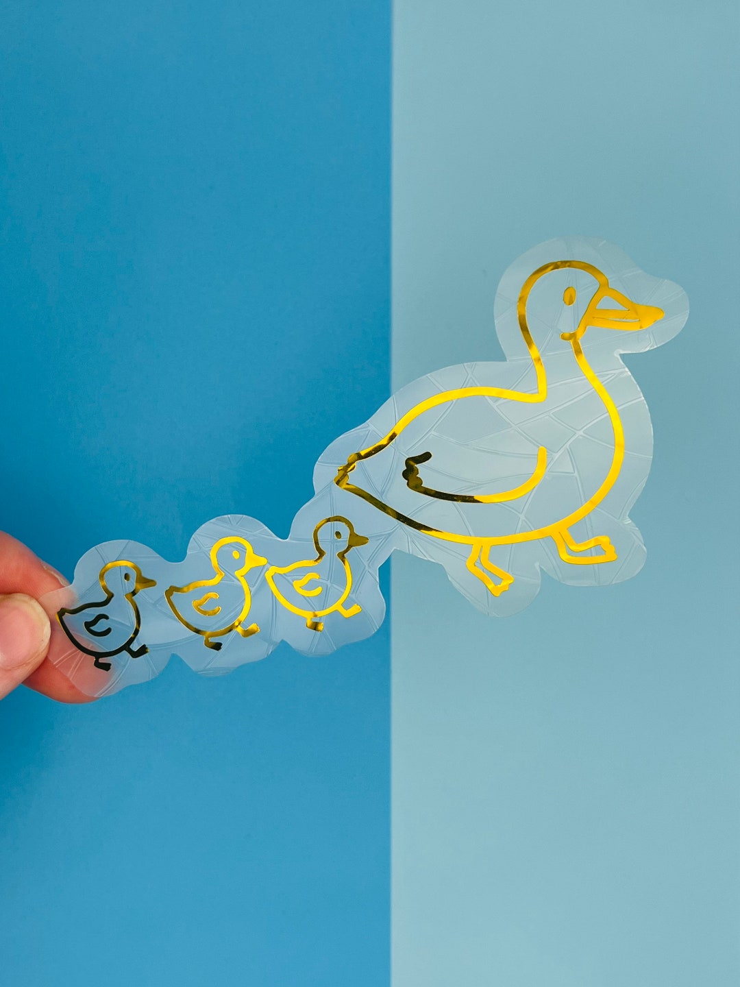 Ducks in a Row Suncatcher // Window Decal, Suncatcher Sticker, Rainbow ...