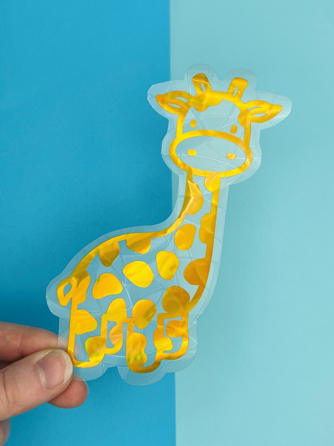Giraffe Suncatcher Decal // Rainbow Window Cling, Blank Window Sticker ...