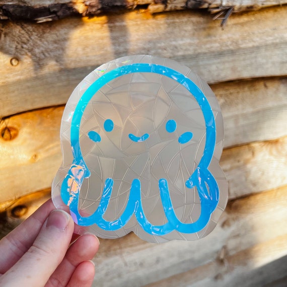 Octopus Suncatcher Window Decal Suncatcher Sticker Rainbow - Etsy