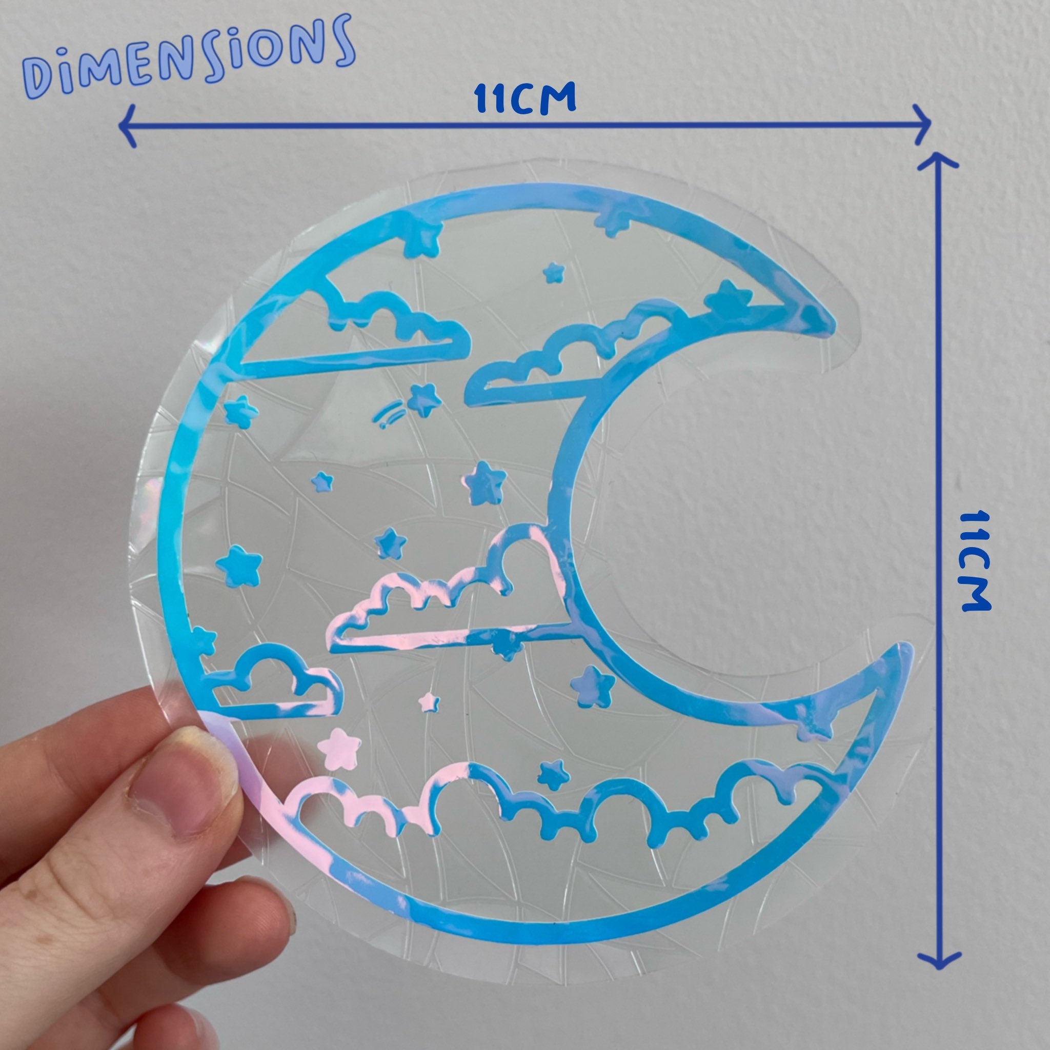 Celestial Moon Suncatcher Window Decal Suncatcher Sticker - Etsy