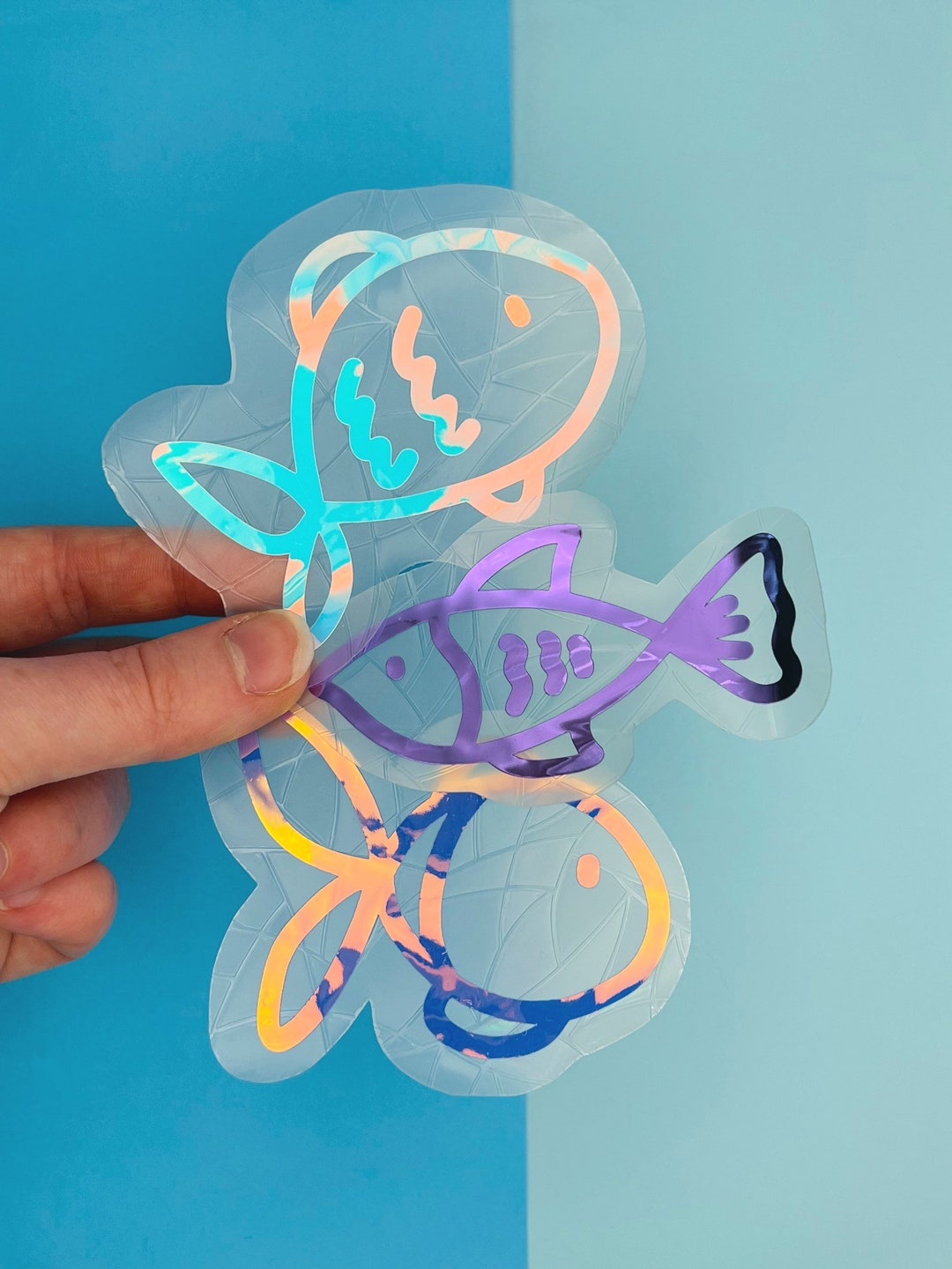 Mini Fish Friends Suncatcher Set // Suncatcher Sticker, Window Decal ...