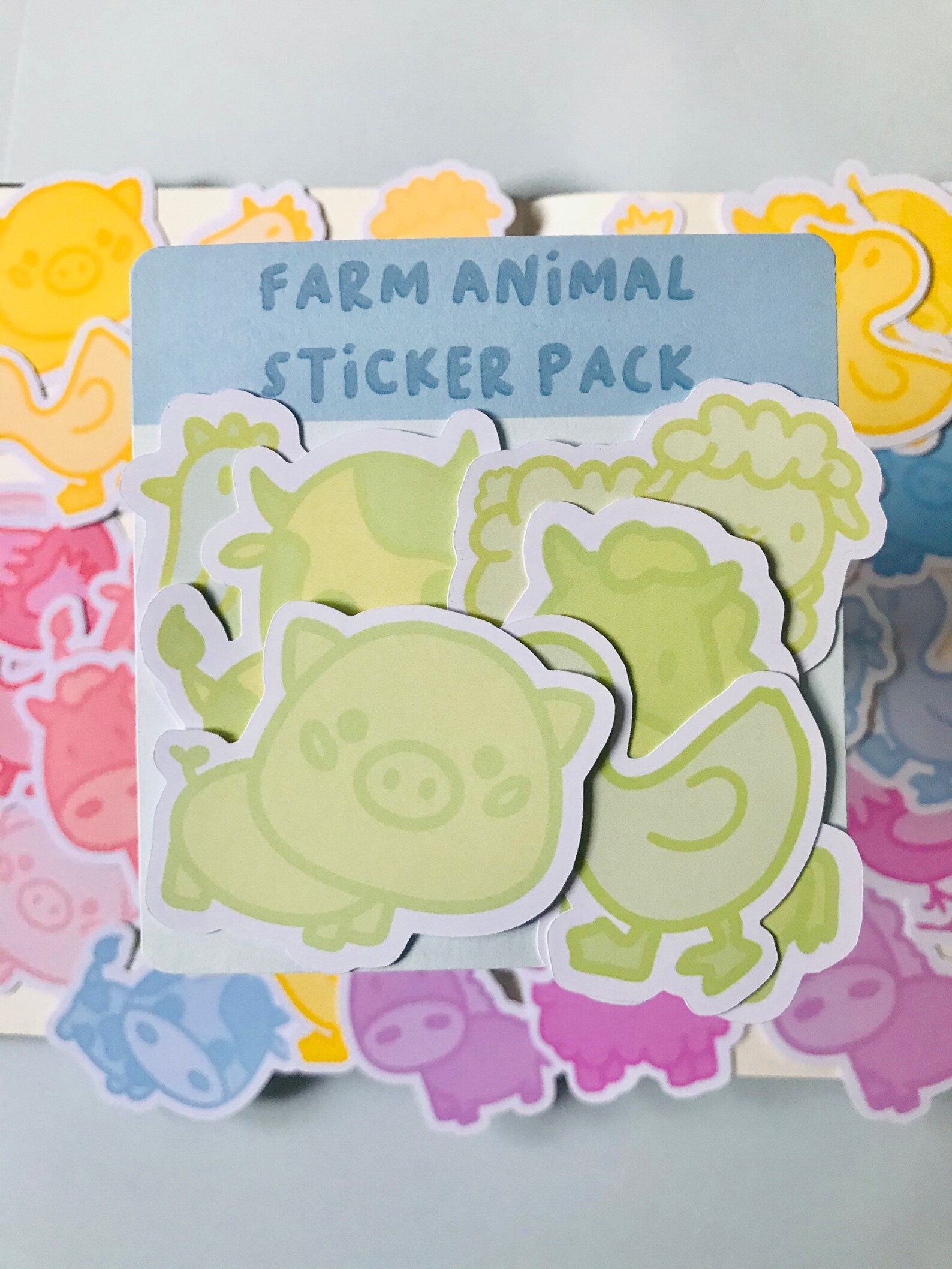 Farm Animal Sticker Packs Sticker Sets Farm Animals Cute | Etsy