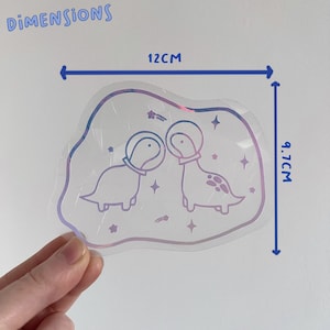 Space Dinos Suncatcher // Window Decal, Suncatcher Sticker, Rainbow ...