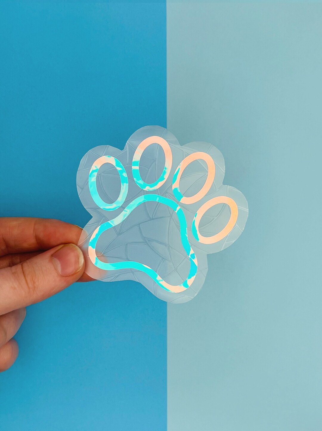 Mini Paw Print Suncatcher // Suncatcher Sticker, Window Decal, Rainbow ...