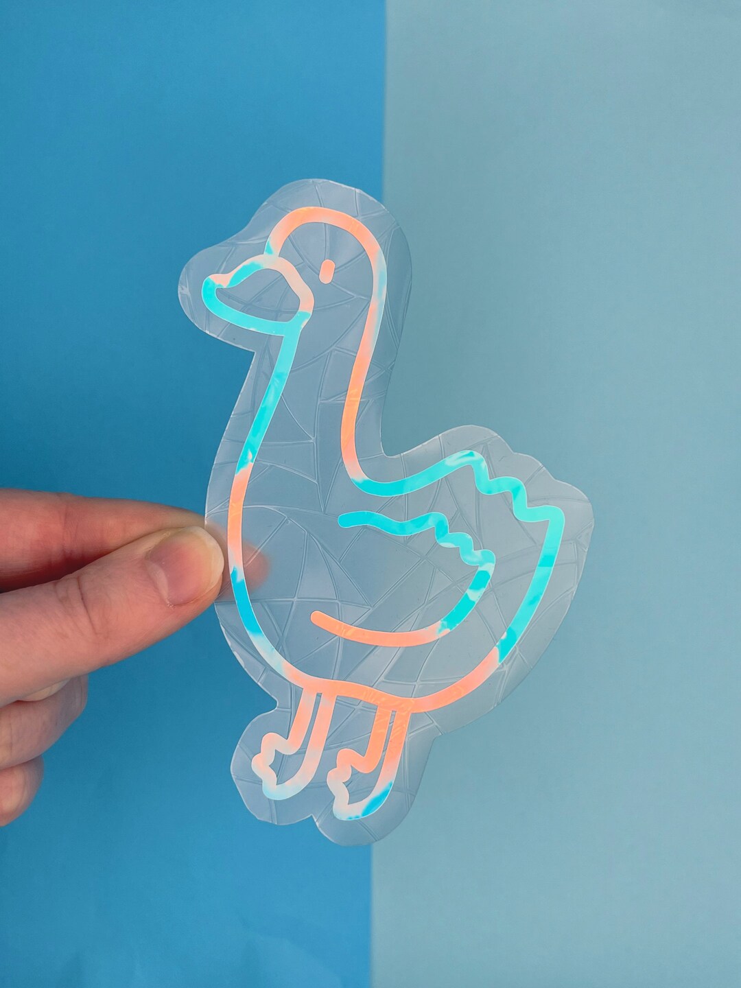 Stan the Goose Suncatcher // Window Decal, Suncatcher Sticker, Rainbow ...