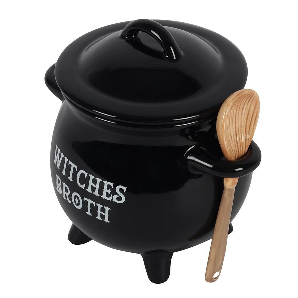Personalised Witches Broth Cauldron Bowl With Lid and Broom - Etsy UK