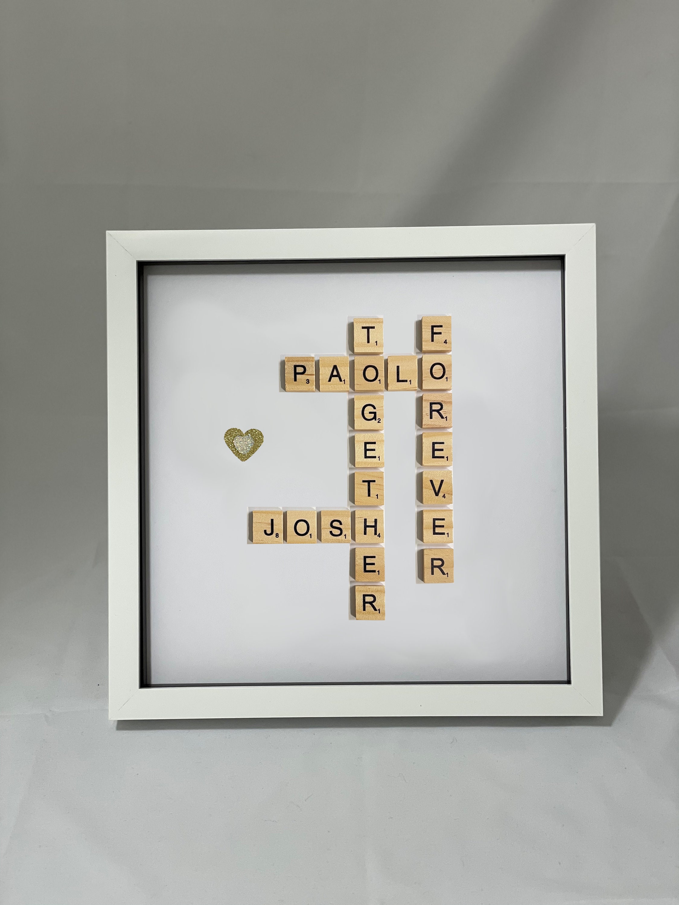 10x10 Scrabble Frame up to 8 Names | Etsy