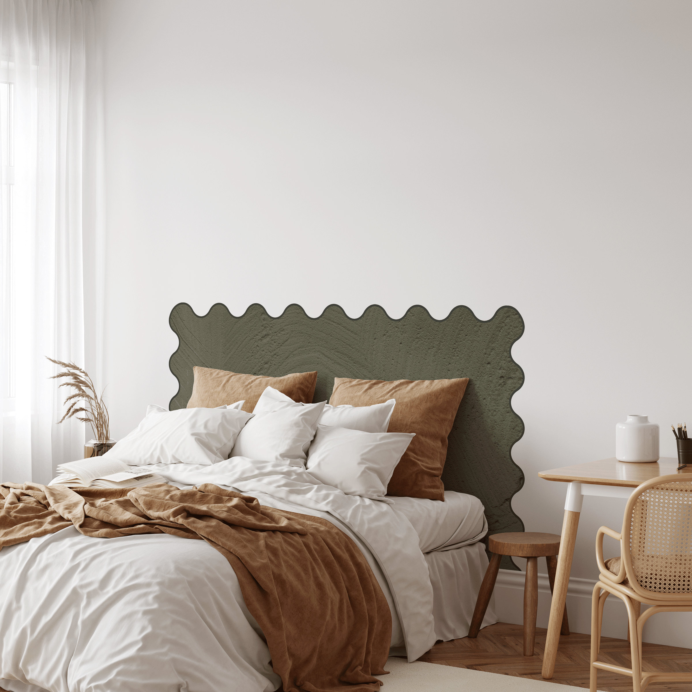 Wavy Render Moss Removable Reusable Decal Headboard - Etsy