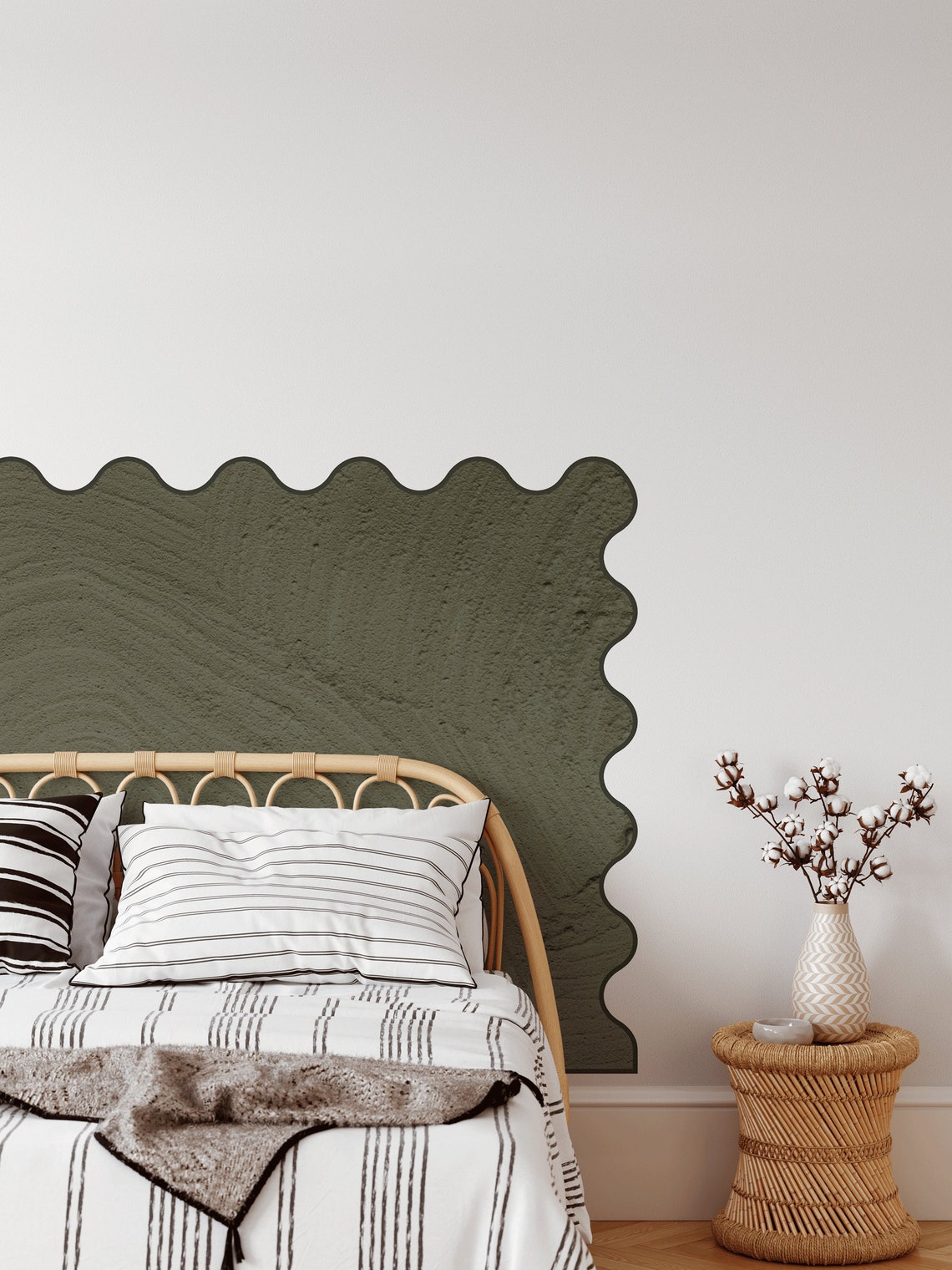 Wavy Render Moss Removable Reusable Decal Headboard - Etsy