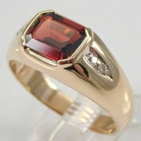 Gold Vermeil Bloodstone Signet Ring | Oval Gemstone, Sterling Silver - Etsy
