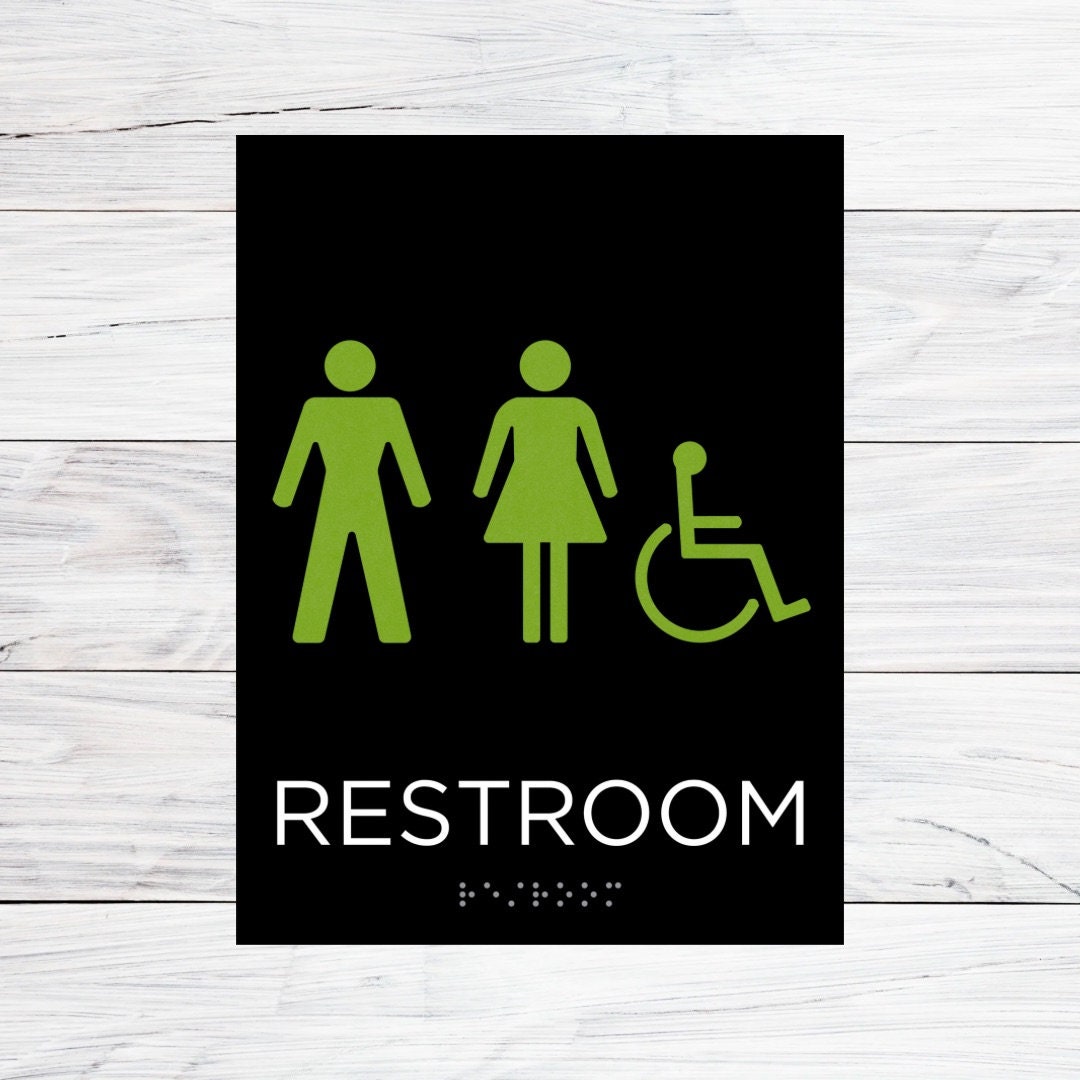 ADA Compliant Restroom Signs. You Can Personize Your Space by Adding ...
