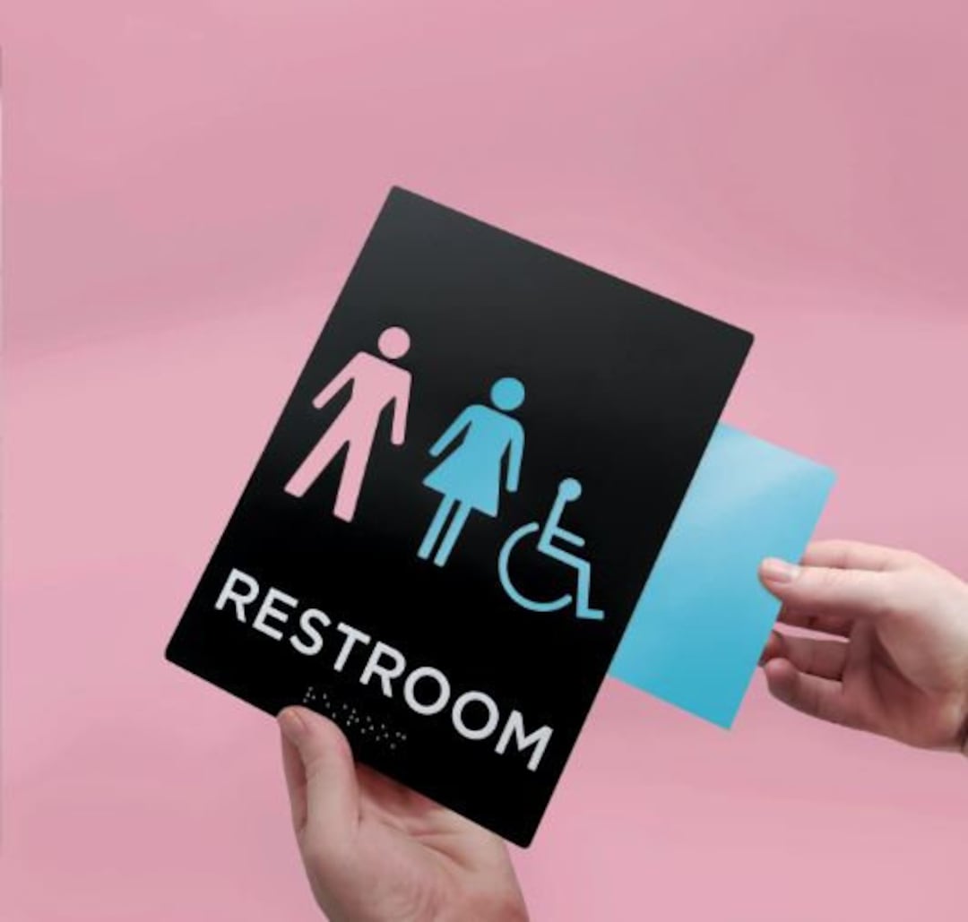 ADA Compliant Restroom Signs. You Can Personize Your Space by Adding ...