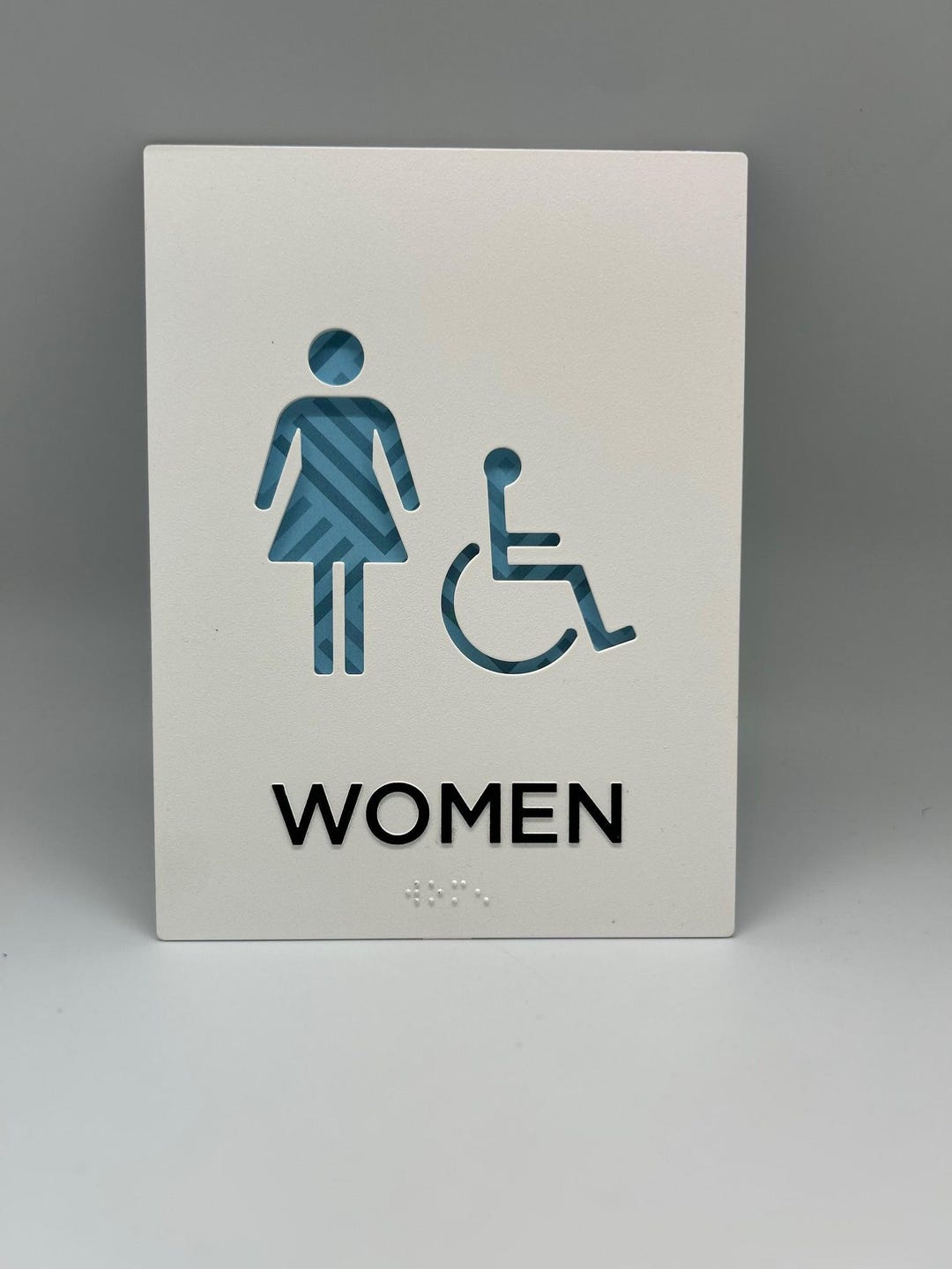 ADA Braille Women's Restroom Sign - the Basics Cutaway With ...