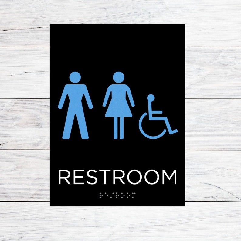 ADA Compliant Restroom Signs. You Can Personize Your Space by Adding ...