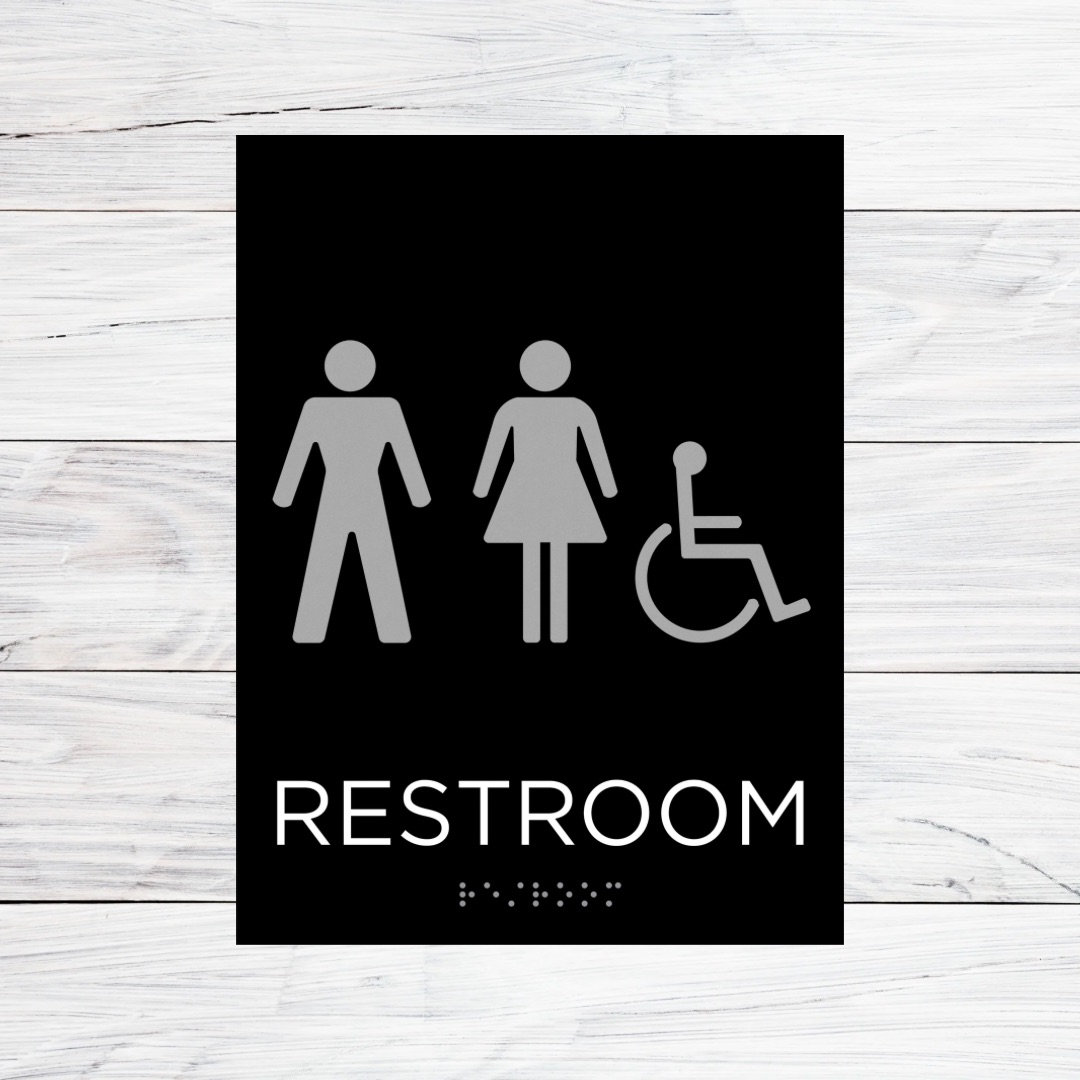 ADA Compliant Restroom Signs. You Can Personize Your Space by Adding ...