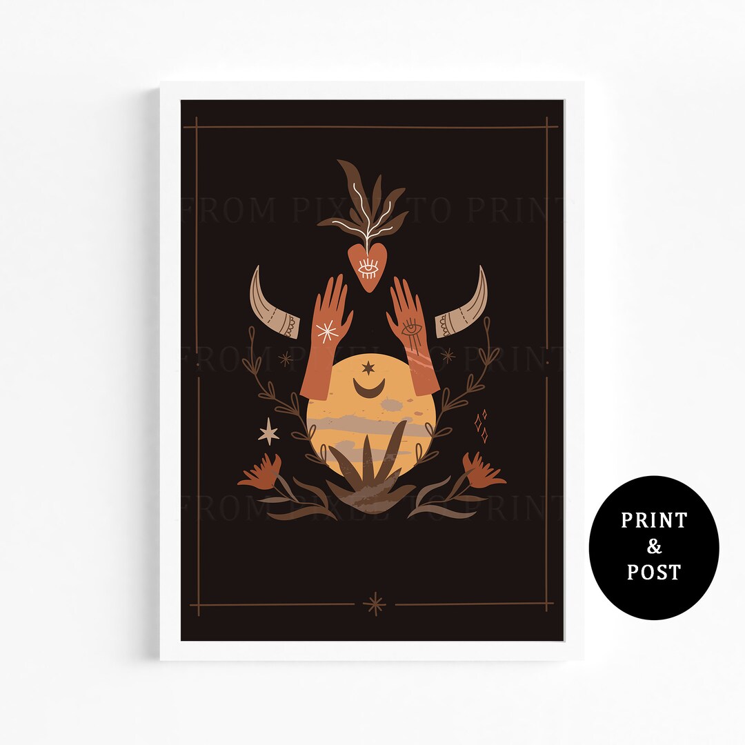 182. Boho Desert Indie Boho Western Art - A3, A4, A5 - Abstract Desert ...