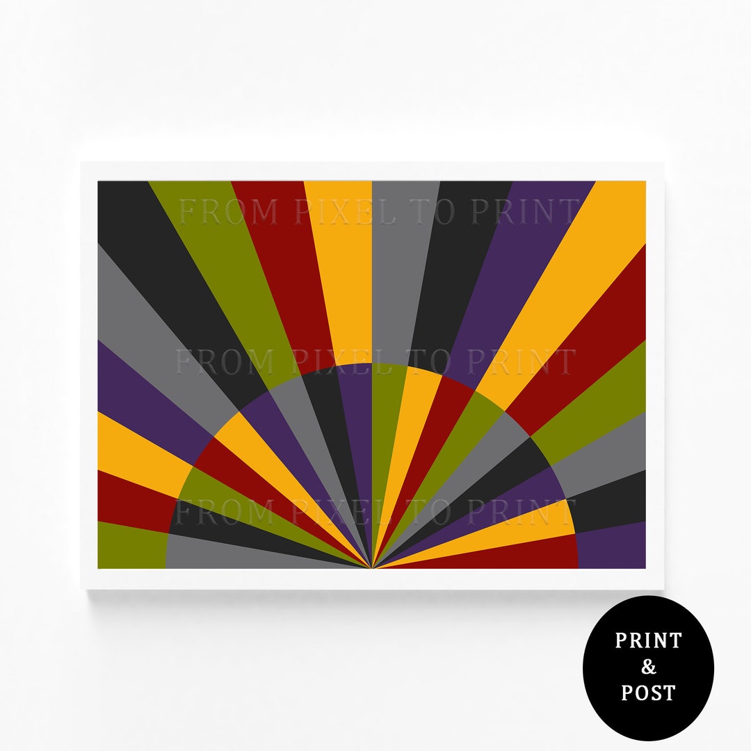 179. MCM Sunburst - Mid Century Modern Retro Wall Print - Rising Sun ...