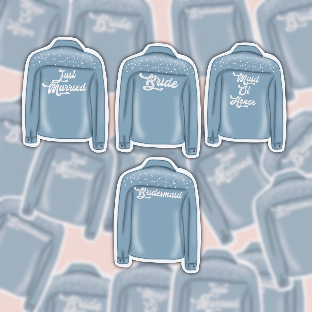 Bridal Party Jean Jacket Sticker Bridal Party Sticker Wedding Sticker ...