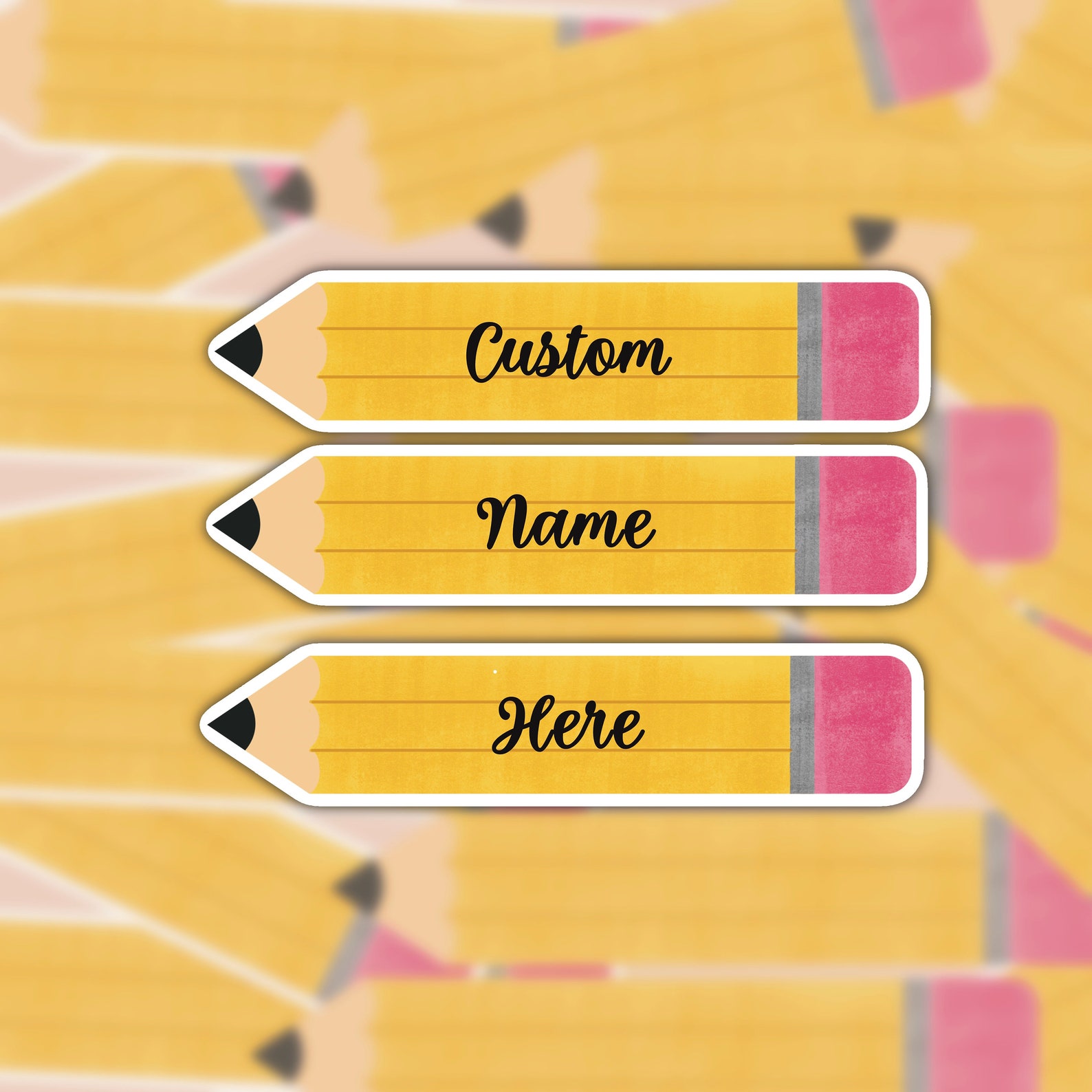 Custom Teacher Sticker | Teacher Appreciation Sticker | Pencil Sticker ...