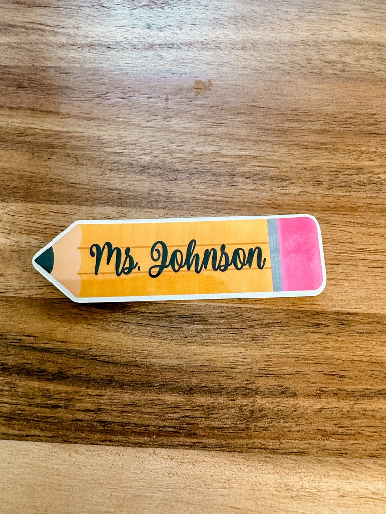 Custom Teacher Sticker | Teacher Appreciation Sticker | Pencil Sticker ...