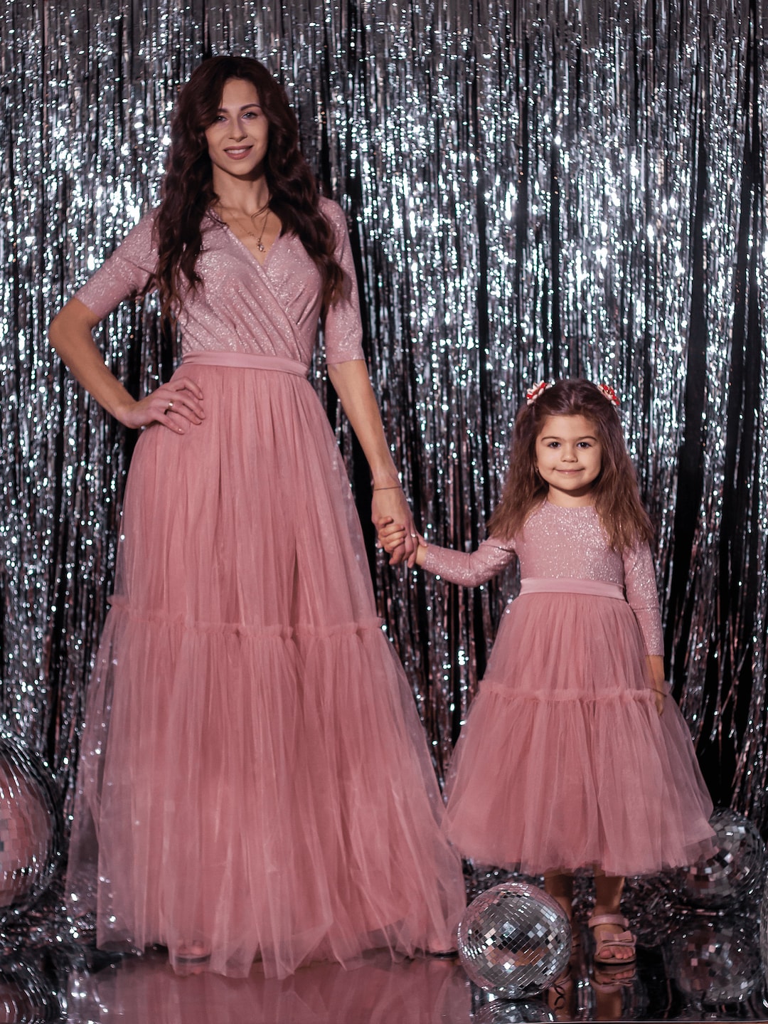Powder Dresses Mother Daughter Dress for Photoshoot and Special ...