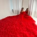 Red Long Dress.fire Dress for a Photo Shoot,endless Fluffy Trail,lots ...