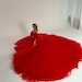 Red Long Dress.fire Dress for a Photo Shoot,endless Fluffy Trail,lots ...