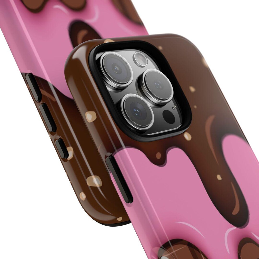 Chocolate With Peanut Ice Cream & Strawberry Ice Cream on A Chocolate ...