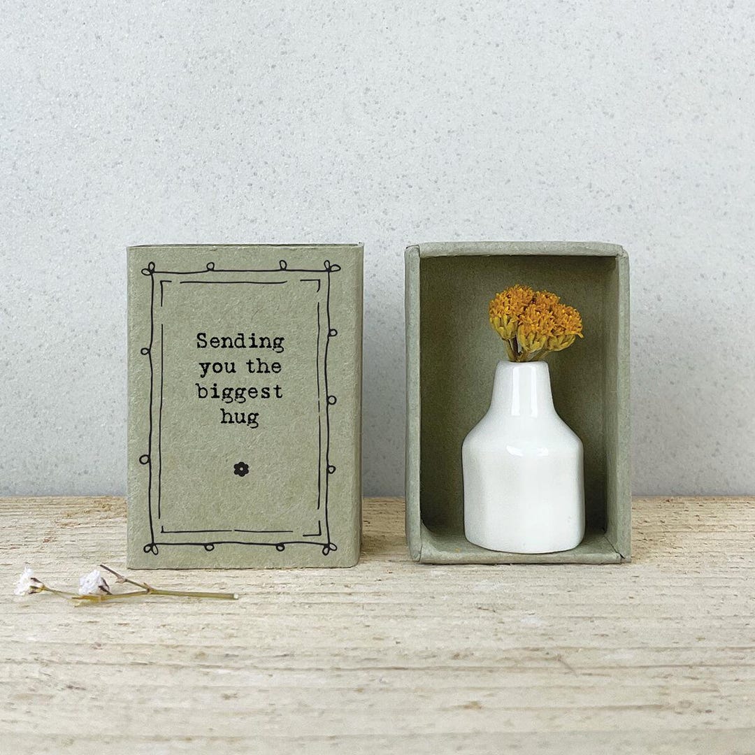 East of India Mini Matchbox Vases - Choose a Saying - Comes With ...