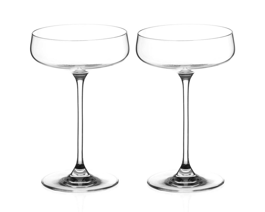 DIAMANTE Champagne Cocktail Saucers Pair - ‘auris’ Collection ...