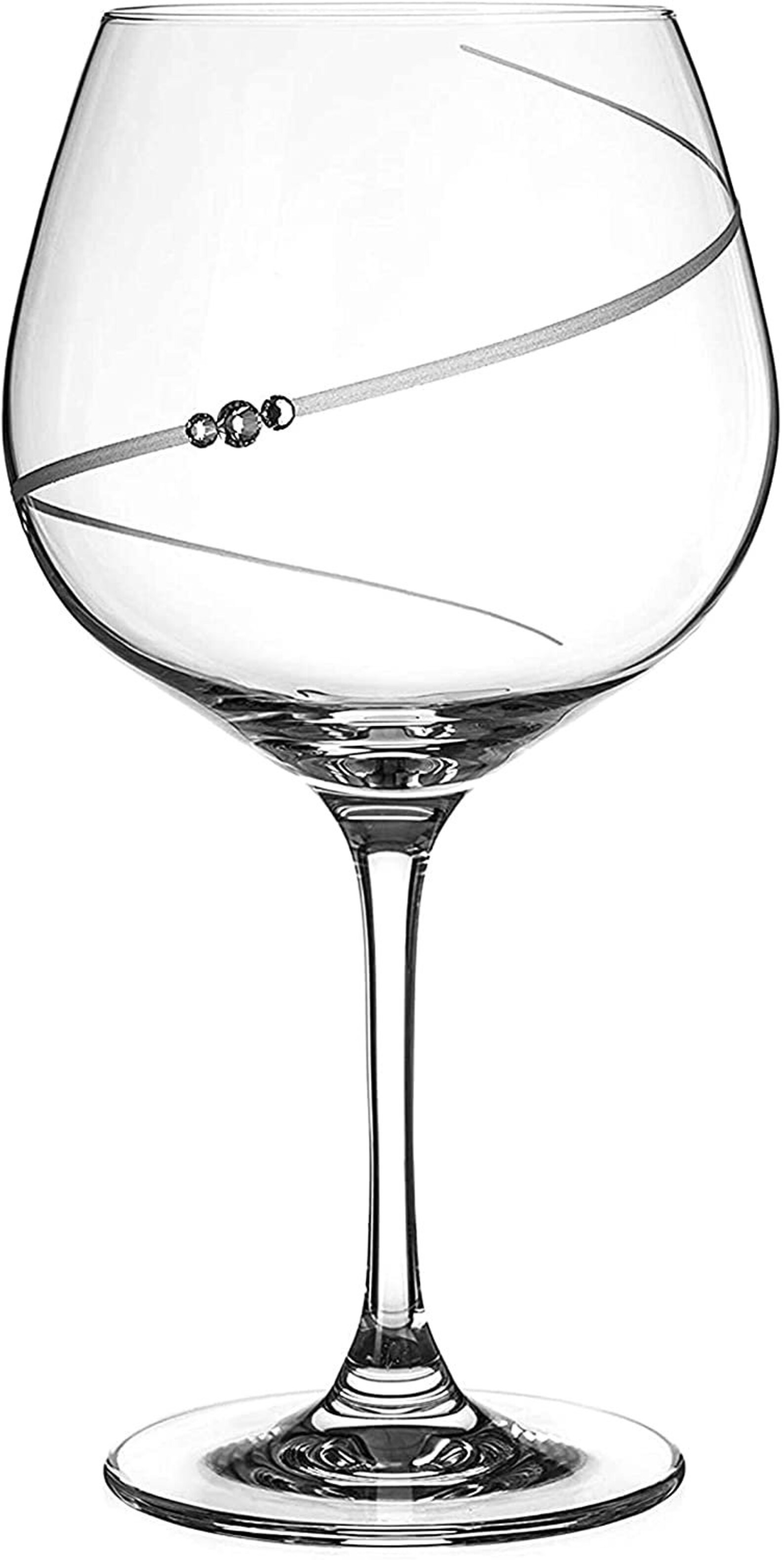 DIAMANTE Swarovski Gin Copa Glass Single With 'silhouette’ Hand Cut ...