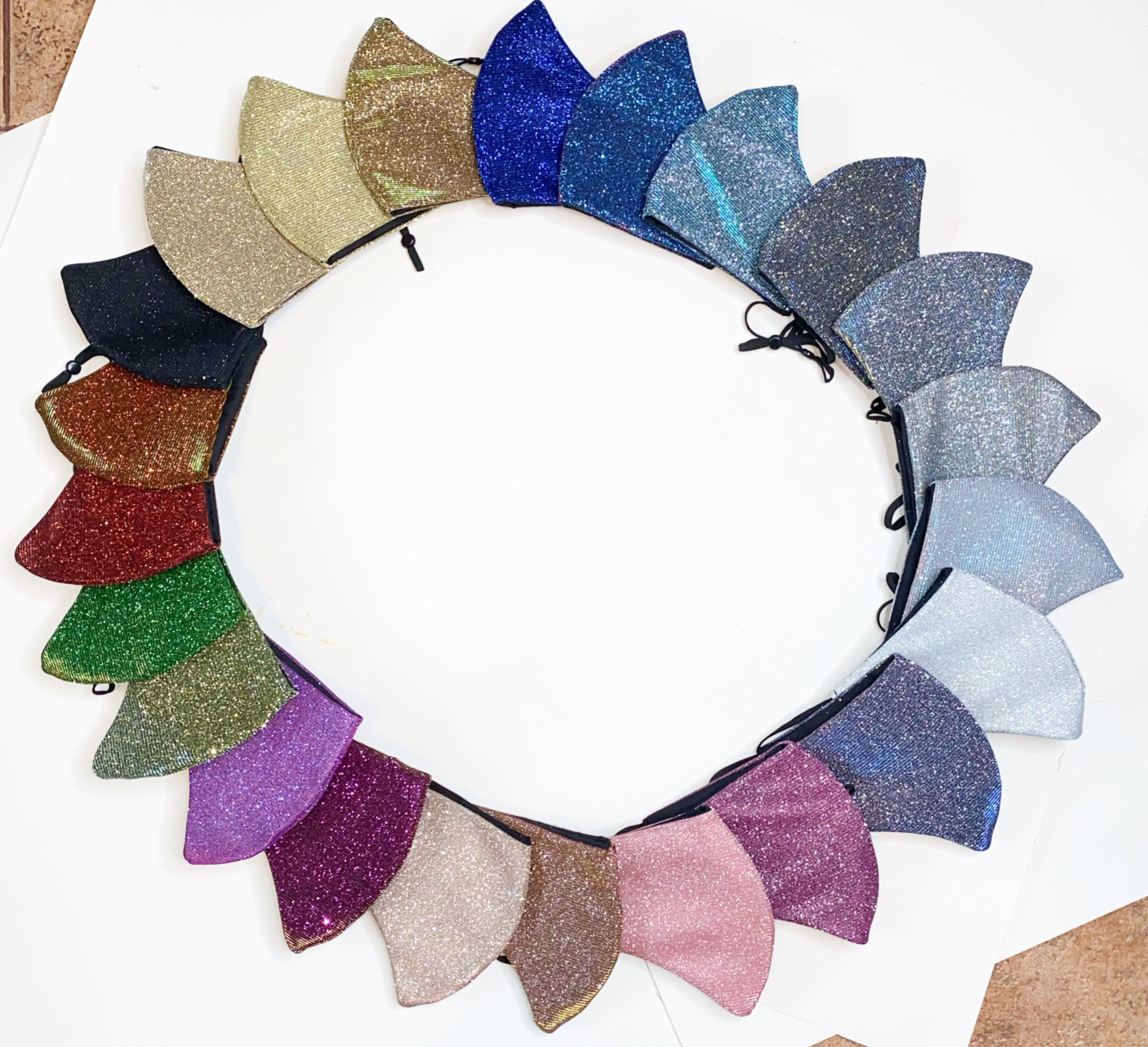 Glitter Face Mask 2 Pack Sparkle Glimmer Iridescent Mask New Colors - Etsy