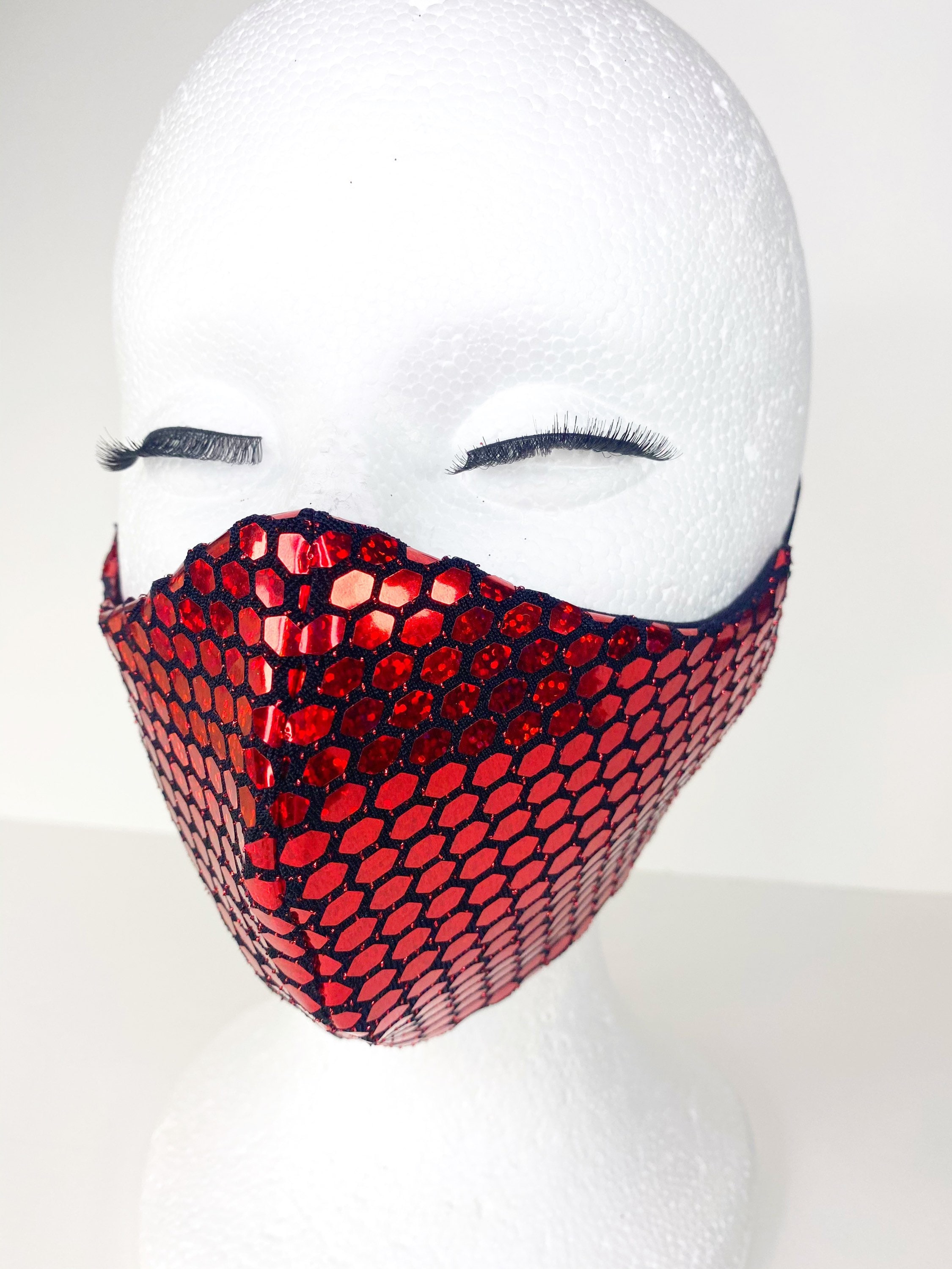 Heart Love Face Mask Valentine Face Mask Women Lace Red Mask With ...