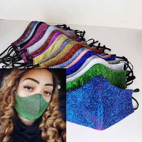 Bling Face Mask for Women - Etsy
