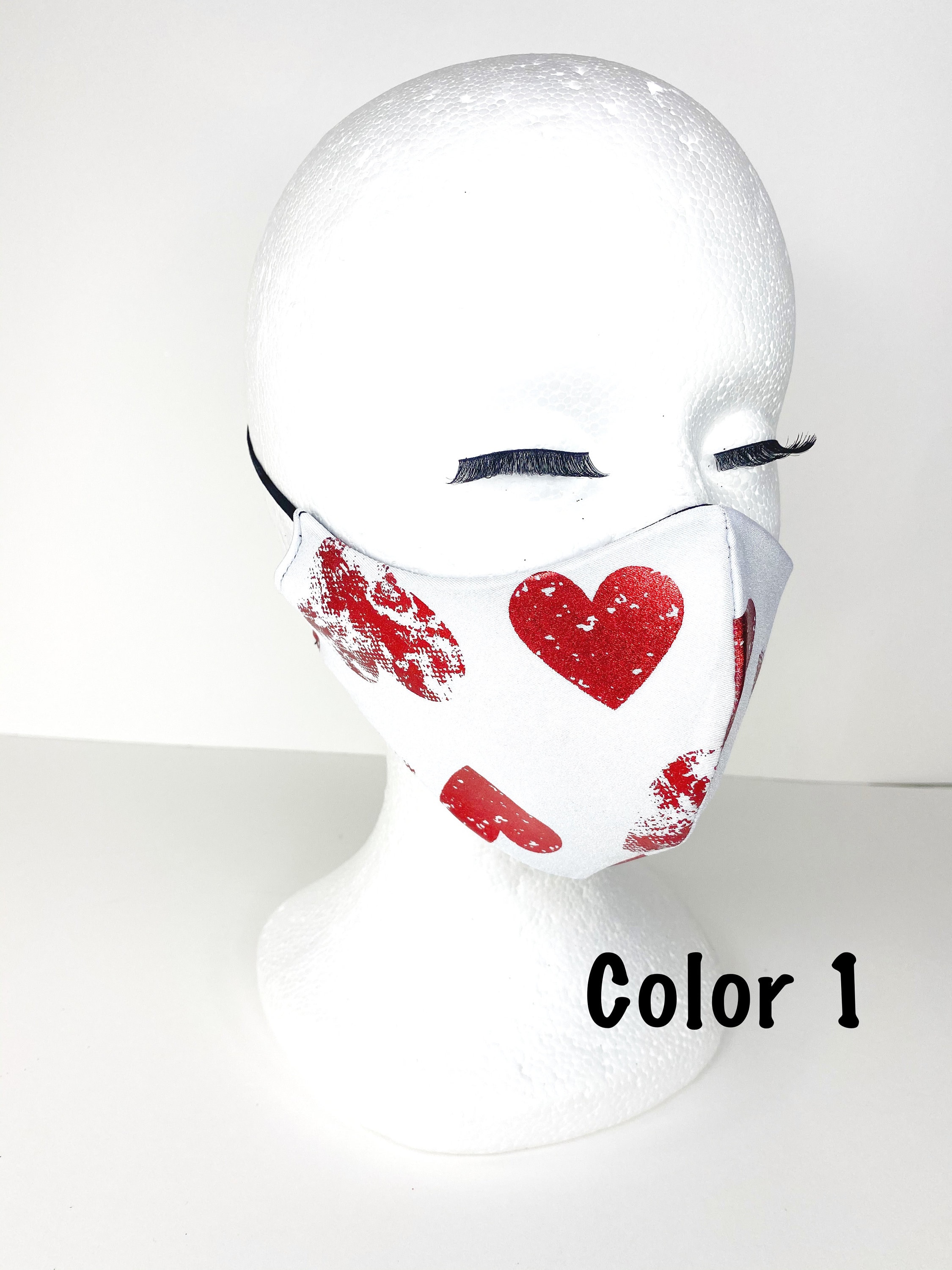 Heart Love Face Mask Valentine Face Mask Women Lace Red Mask With ...