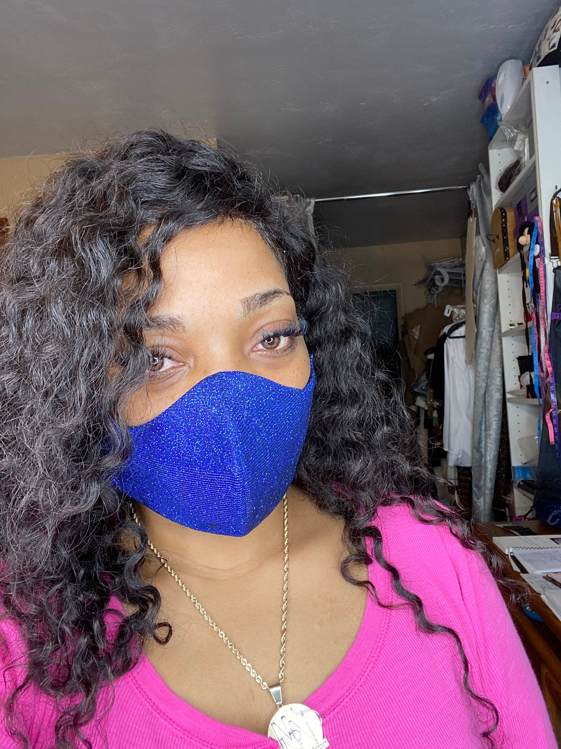 Glitter Face Mask 2 Pack Sparkle Glimmer Iridescent Mask New Colors - Etsy