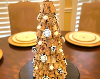 Decorative Wine Cork Christmas Tree Classic Red and Gold - Etsy
