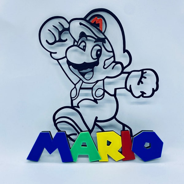 3d Print Sign Mario - Etsy