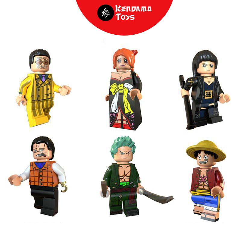 Set of 6 LEGO Compatible One Piece Minifigures Luffy - Etsy UK