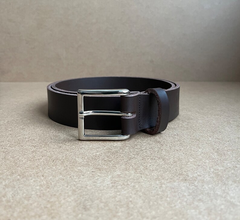Brown Rugged Italian Leather Belt Handcrafted in Canada. - Etsy