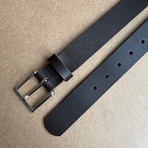 Brown Rugged Italian Leather Belt Handcrafted in Canada. - Etsy