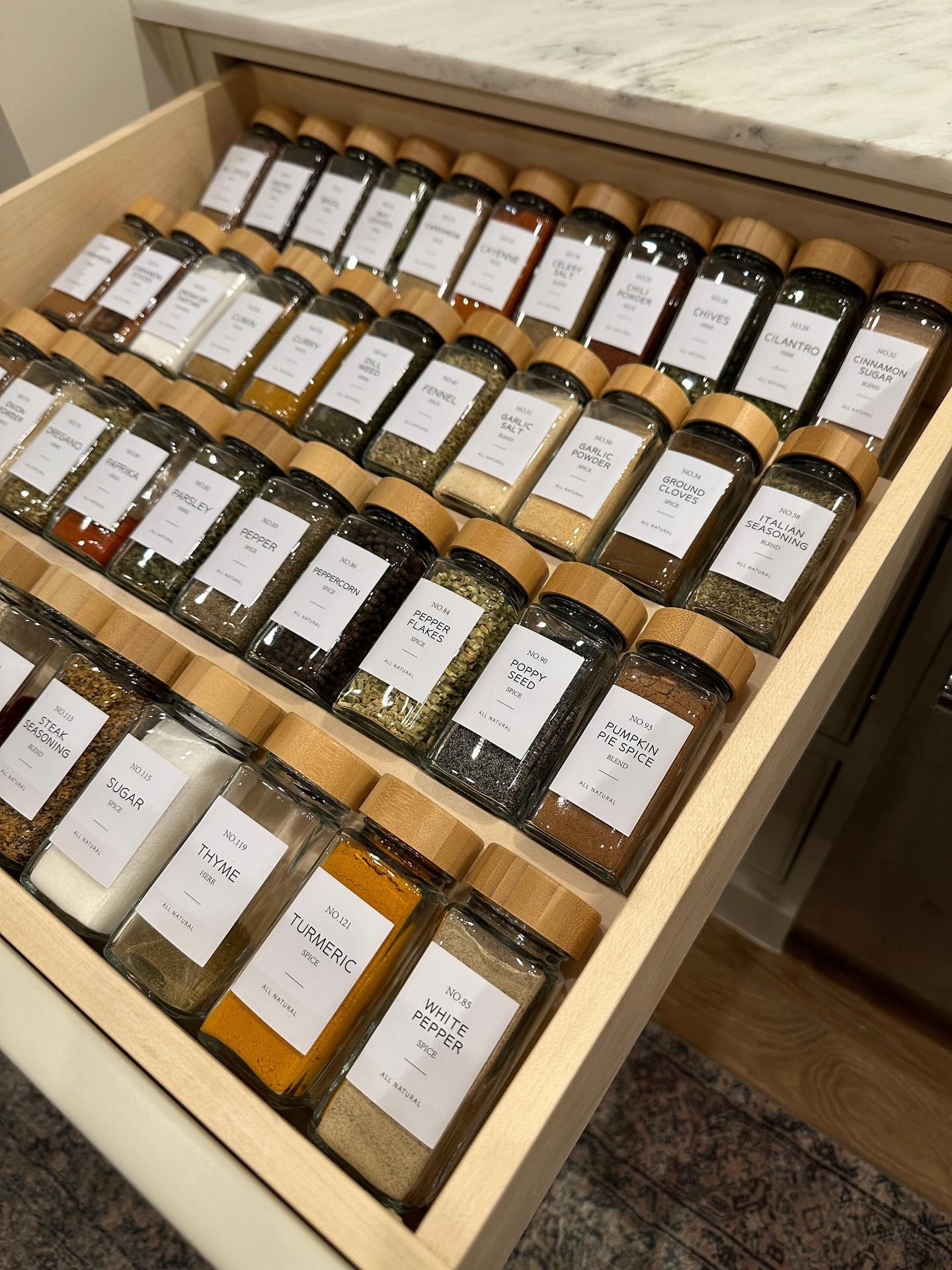 Spice Rack Drawer Organizer Inserts, Customizable, Modular, Handmade in ...