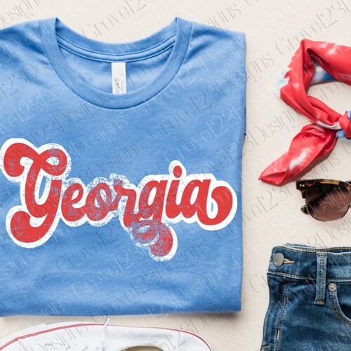 DIGITAL FILE Retro State of Georgia Sublimation Design - Etsy