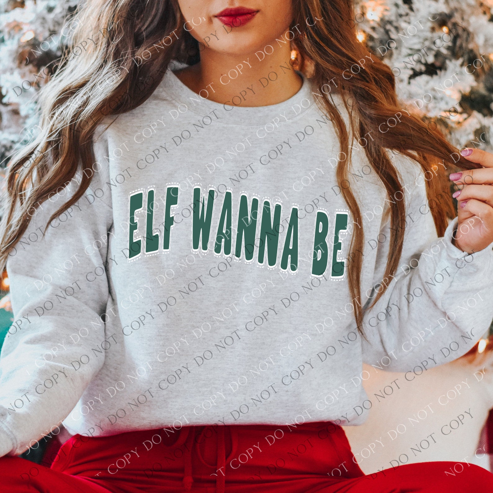 Elf Wanna Be Wave Stitch in Evergreen & White Digital - Etsy