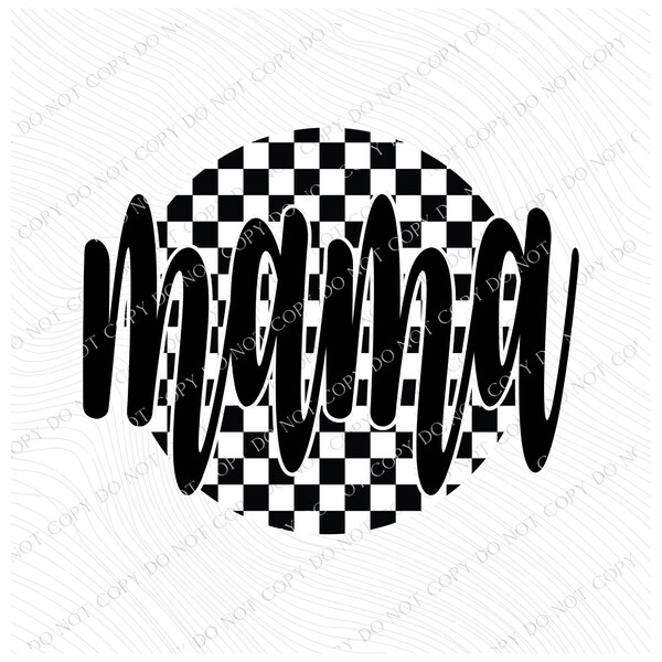 Mama and Mini Checkered Svg - Etsy