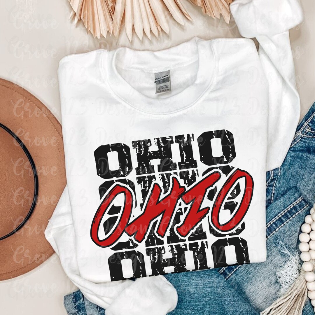 Ohio Distressed Stacked PNG and SVG Digital Design - Etsy Ireland
