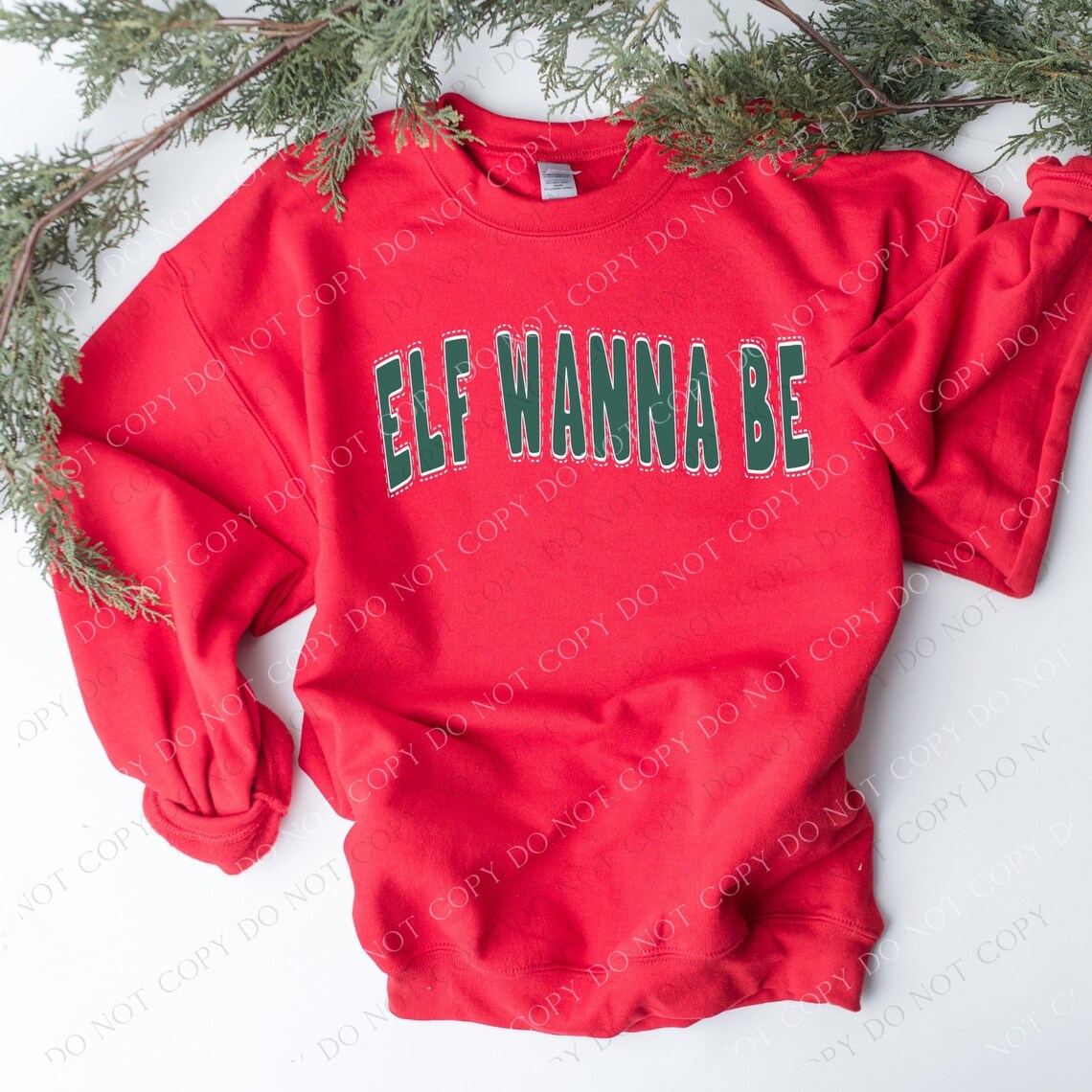 Elf Wanna Be Wave Stitch in Evergreen & White Digital - Etsy